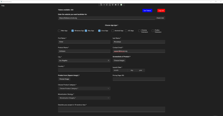 Linklasso - Desktop app that automates submission of SAAS to startup ...
